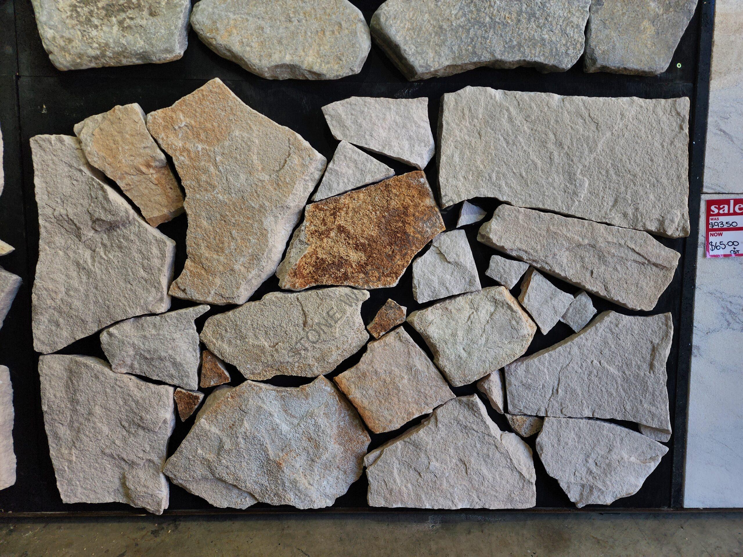 Rustic White Random Cladding 150-400x20-35MM - Stone Wholesalers