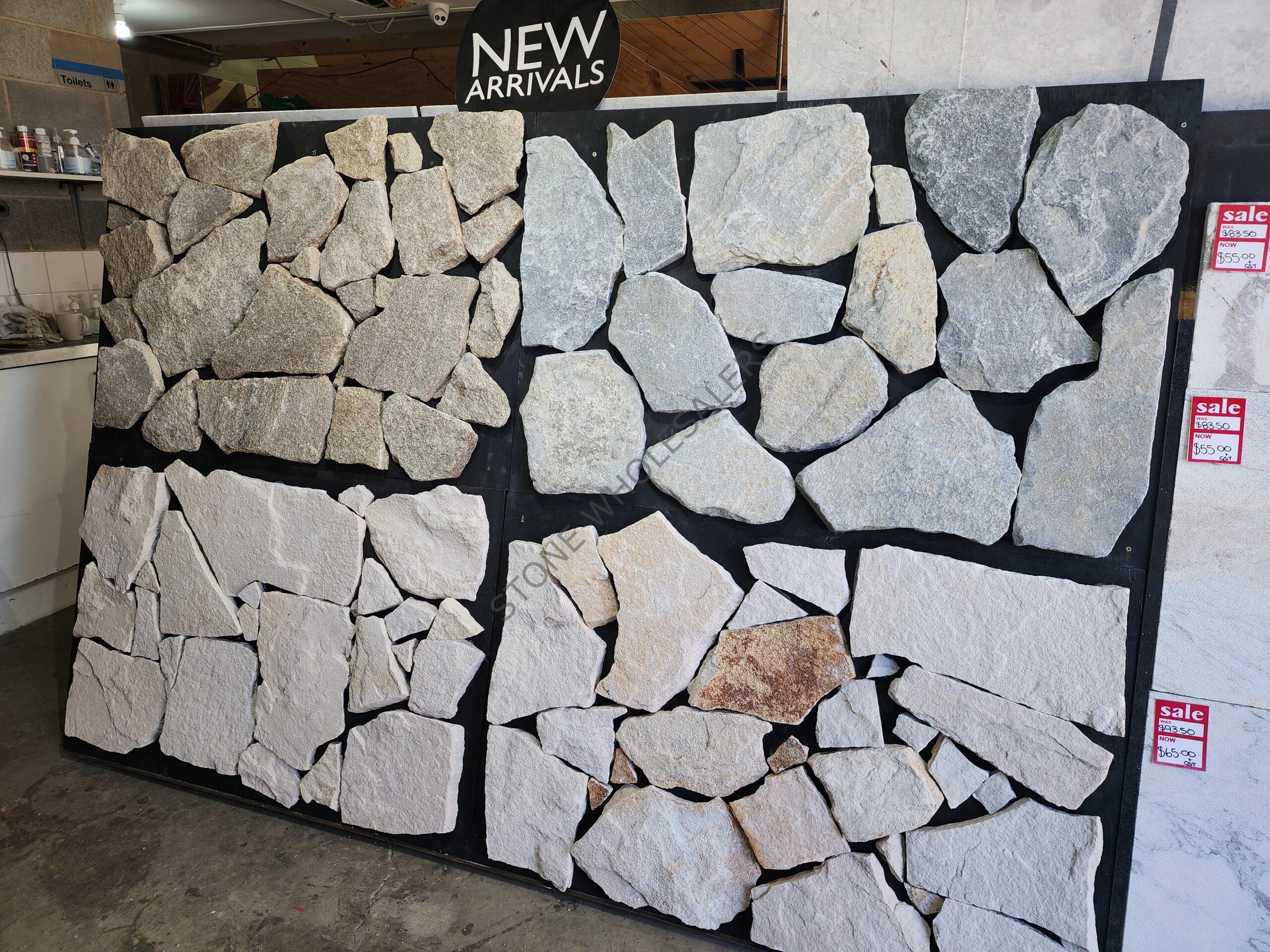 Rustic White Random Cladding 150-400x20-35MM - Stone Wholesalers