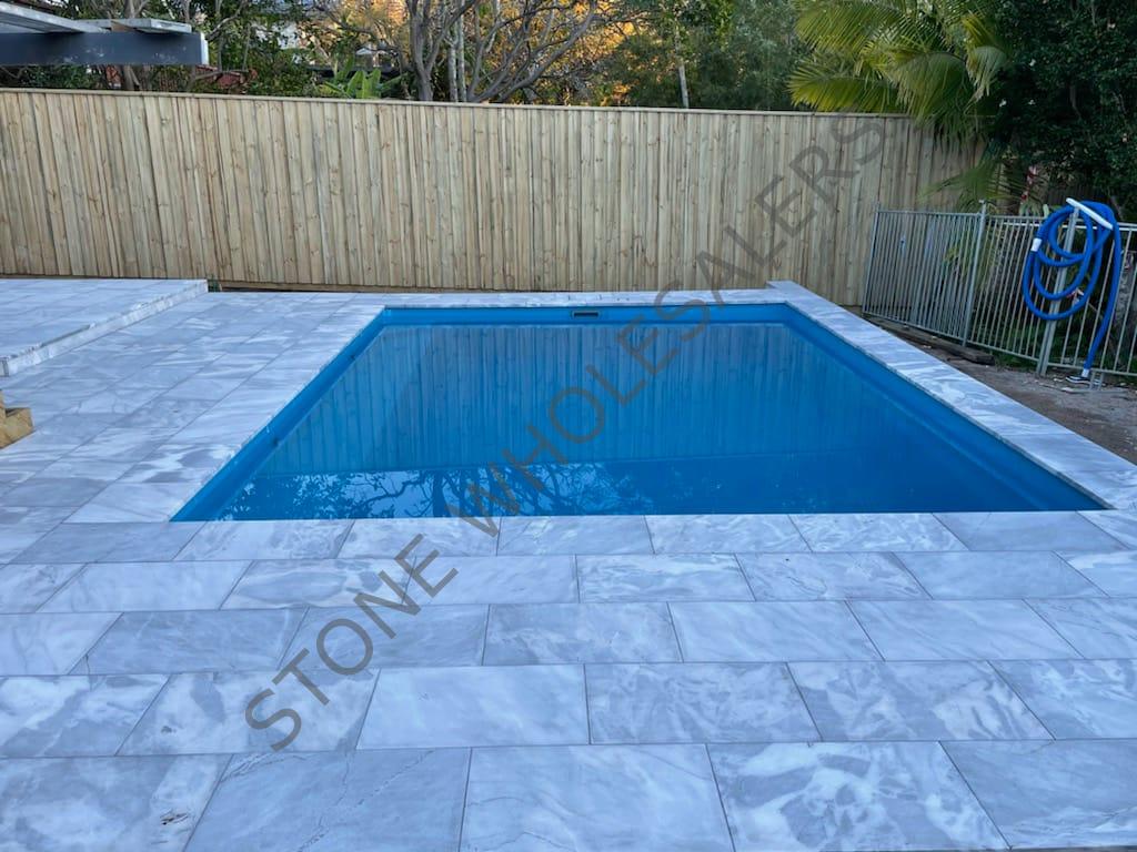 Grey Mist Sandblasted Marble Pavers - Stone Wholesalers