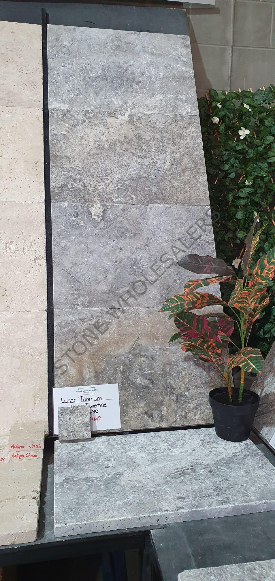Lunar Titanium Silver Travertine - Stone Wholesalers