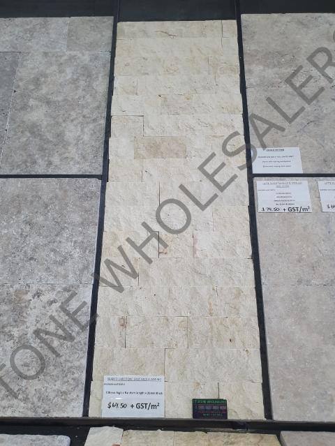 Ivory Split Face Limestone Cladding 20mm - Stone Wholesalers