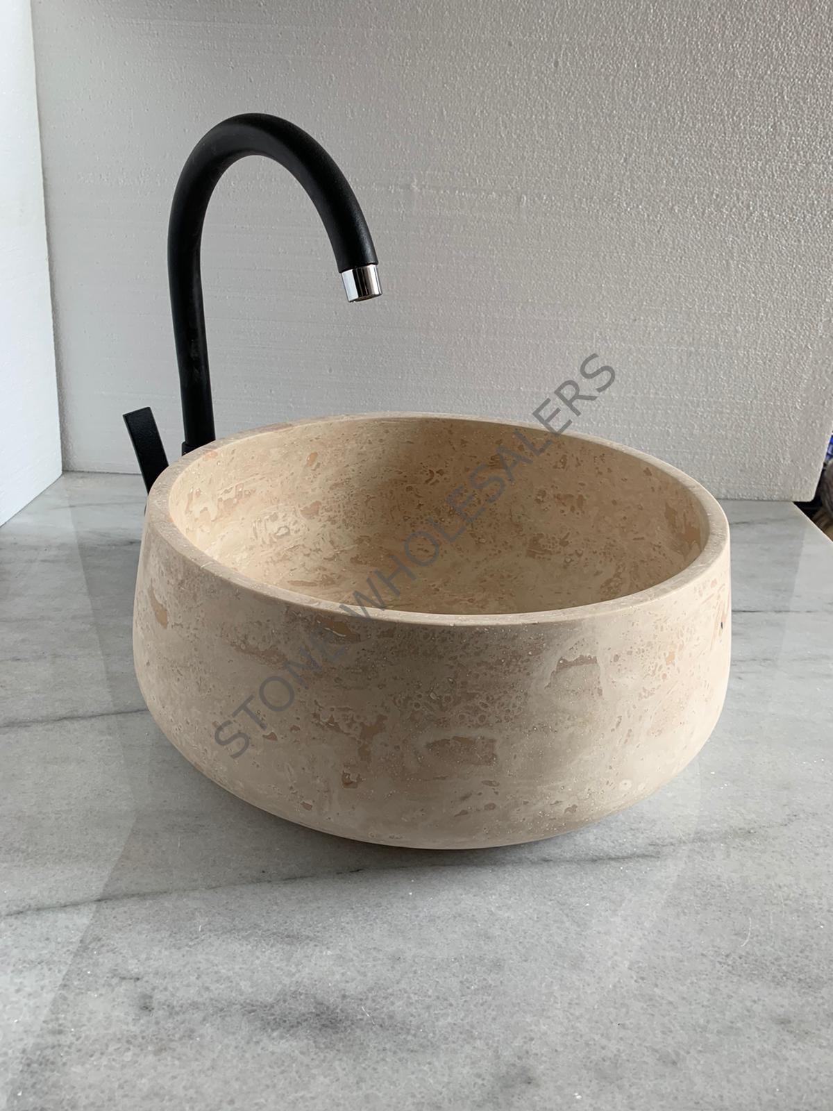 Classico Travertine HCM Bowl Basin - Stone Wholesalers