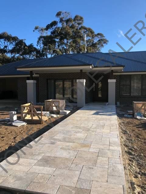 Latte Silver Tumbled & Unfilled Travertine | 12mm Tiles & 30mm Pavers ...