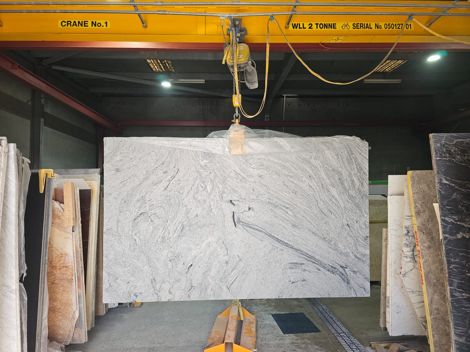 Viscount White Leather Finish Granite 20mm Slabs - Stone Wholesalers